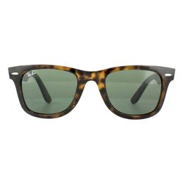 Ray-Ban Rectangle Unisex Sonnenbrille Tortoise Gr&uuml;n G-15