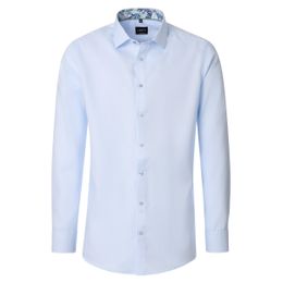 Businesshemd Venti "Venti Businesshemd Print", Herren, Gr. 42, Normalgr&ouml;&szlig;en, blau (hellblau), 100% Baumwolle, bedruckt, comfort fit, Hemden