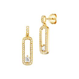 JULIE JULSEN Ohrh&auml;nger 925/- Sterling Silber vergoldet 72 Zirkonia