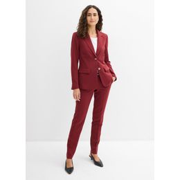 bonprix Hosenanzug, rot, Gr.52, Klassischer Hosenanzug bestehend aus komfortabler Anzugshose und geschmackvollem Blazer