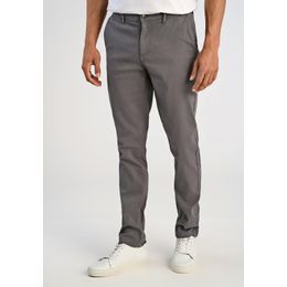 Chinos LINDBERGH "Chinos Relaxed Loose Fit", Herren, Gr. M, grau (dk deep grau), Obermaterial: 98% Baumwolle, 2% Elasthan, unifarben, relaxed fit, Hosen