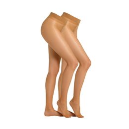 Feinstrumpfhose Camano "fine everyday", Damen, Gr. 36, braun (hellbraun), Obermaterial: 90% Polyamid, 10% Elasthan, transparent, unifarben, elastisch, Strumpfhosen Feinstrumpfhose, mit seidig mattem Look