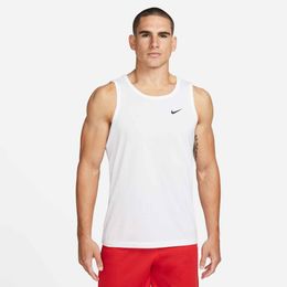 Tanktop Nike "Dri-FIT Men's Training Tank", Herren, Gr. L, wei&szlig;, schwarz, Obermaterial: 57% Baumwolle, 43% Polyester, Tops Tanktop, sportlicher Stil, f&uuml;r Fitness-Aktivit&auml;ten, weiches Material