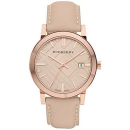 Burberry BU9014 Tan Zifferblatt Lederarmband Damenuhr