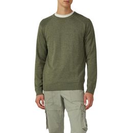 Rundhalspullover s.Oliver, Herren, Gr. 3XL, gr&uuml;n, Strick, Obermaterial: 100% Baumwolle, unifarben, regular fit taillenbedeckt, Rundhals, Rippb&uuml;ndchen, Pullover Rundhalspullover, mit Logo Stickerei