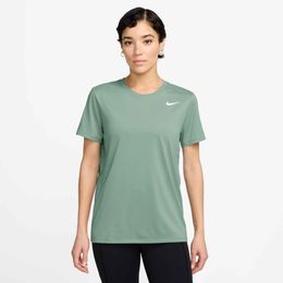Trainingsshirt Nike "W NK DF RLGD SS TEE", Damen, Gr. L, steam, wei&szlig;, Obermaterial: 100% Polyester, normal, Shirts, sportlicher Stil, Kurzarm, f&uuml;r Fitness, Fu&szlig;ball, Yoga und Laufen