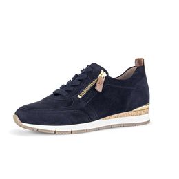 Sneaker Gabor "Sneaker low", Damen, Gr. 37, blau, Schuhe Sneaker