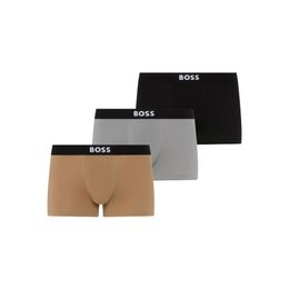 Trunk BOSS "3P Trunk BOSS ONE", Herren, Gr. L, open grau 064, Jersey, Obermaterial: 95% Baumwolle, 5% Elasthan, Unterhosen, mit unifarbenen Bund