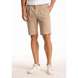 Bermudas LINDBERGH "Bermudas Regular Fit", Herren, Gr. L, beige (lt sand), Obermaterial: 75% Polyester, 22% Viskose, 3% Elasthan. Futter: 100% Polyester, meliert, regular fit, Hosen Bermudas