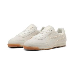 Sneaker Puma "ARIZONA LACE WNS", Damen, Gr. 40,5, warm wei&szlig;, caramel latte, Leder, unifarben, Schuhe Sneaker, f&uuml;r sportlichen Look, mit Schn&uuml;rung, aus Leder