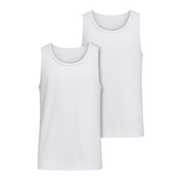 Tanktop Urban Classics "Urban Classics Jersey Loose Tank 2-Pack", Herren, Gr. L, wei&szlig; (wei&szlig;, wei&szlig;), 100% Baumwolle, unifarben, normal, Tops Tanktop