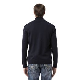 Cipo & Baxx Cardigan CIPO & BAXX "Pullover", Herren, Gr. L, blau (navyblau), 50% Baumwolle, 50% Polyacryl, unifarben, regular fit, Raglan&auml;rmel, Strickjacken, im sportlichen Look