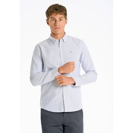 Businesshemd Junk De Luxe "Oxford-Hemd (Langarm) Relaxed Fit", Herren, Gr. S, Normalgr&ouml;&szlig;en, blau (navy stripe), Obermaterial: 100% Baumwolle, Hemden