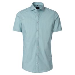 Businesshemd Venti "Venti Businesshemd Kurzarm Print", Herren, Gr. 40, Normalgr&ouml;&szlig;en, gr&uuml;n, 97% Baumwolle, 3% Elasthan, bedruckt, sehr figurbetont, Hemden