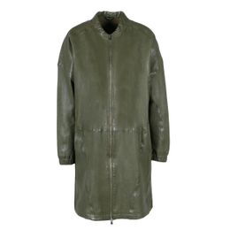 Langmantel Freaky Nation "Fiene-FN", Damen, Gr. M (38), khaki, Oberstoff: 100% Leder. Futter: 100% Baumwolle, M&auml;ntel