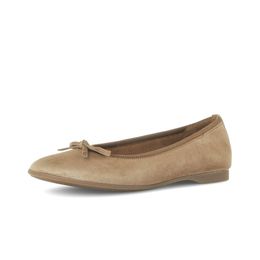 Ballerina Gabor "Eleganter Ballerina", Damen, Gr. 37,5, braun, Schuhe Ballerina