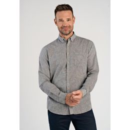 JACK'S INN 54 Businesshemd JACK&rsquo;S "Oxford-Hemd (Langarm) Regular Fit", Herren, Gr. L, Normalgr&ouml;&szlig;en, dust grau mix, Obermaterial: 97% Baumwolle, 3% Elasthan, Hemden