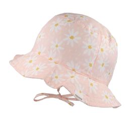 Sonnenhut MaxiMo, M&auml;dchen, Gr. 45, blassrosa, g&auml;nsebl&uuml;mchen, Web, Obermaterial: 100% Baumwolle, H&uuml;te, rosa, G&auml;nsebl&uuml;mchen-Motiv, Bindeband, Webstoff, M&auml;dchen