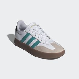 Sneaker adidas Sportswear "BARREDA", Damen, Gr. 42, cloud wei&szlig;, powder teal, wonder aluminium, Leder, Synthetik, Schuhe Sneaker, inspiriert vom Design des adidas handball spezial