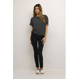 Kaffe &Auml;rmellose Bluse Loose fit Black/Chalk Graphic Print black white