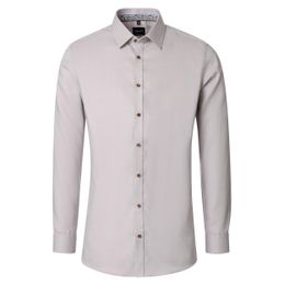 Businesshemd Venti "Venti Businesshemd uni", Herren, Gr. 40, Normalgr&ouml;&szlig;en, beige, 100% Baumwolle, unifarben, sehr figurbetont, Hemden