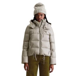 Marc O'Polo Outdoorjacke MARC O'POLO DENIM "aus recyceltem Polyester-Ripstop", Damen, Gr. L, grau eternity, Obermaterial: 100% Polyester. F&uuml;llung: 70% Daune, 30% Feder, unifarben, regular fit, normaler Saum, Jacken Outdoorjacke