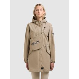 Sommerjacke Khujo "AMETI", Damen, Gr. L, beige, Web, 100% Nylon, unifarben, regular fit h&uuml;ftlang, eingesetzt elastischer Bund mit Gummizug, Jacken