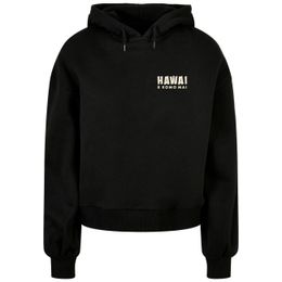Kapuzenpullover Merchcode "Merchcode Ladies Hawai Oversized Hoody", Damen, Gr. S, schwarz, 100% Baumwolle, mehrfarbig, oversize, ohne Ausschnitt, Pullover Kapuzenpullover