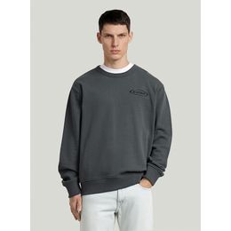 G-Star Raw Longpullover G-STAR "90s Logo Sweatshirt", Herren, Gr. L, petrol, Obermaterial: 100% Baumwolle, Pullover Longpullover