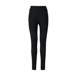 Leggings Urban Classics "Urban Classics Damen Ladies Tech Mesh Rib Leggings", Damen, Gr. L, US-Gr&ouml;&szlig;en, schwarz, 86% Polyamid, 14% Elasthan, unifarben, slim fit, Hosen Leggings