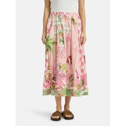 Smith & Soul Sommerrock SMITH & SOUL, Damen, Gr. L, rose powder, Web, Material: 58% Viskose, 42% Baumwolle, bedruckt, regular fit, R&ouml;cke, mit Taschen