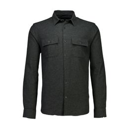 Langarmhemd LINDBERGH "Freizeithemd (Langarm) Relaxed Fit", Herren, Gr. 3XL, Normalgr&ouml;&szlig;en, grau (army), Obermaterial: 100% Baumwolle, Hemden