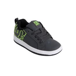 Sneaker DC Shoes "Court Graffik", Kinder, Gr. 13(30,5), schwarz-wei&szlig; (grau, schwarz, wei&szlig;), Obermaterial:Obermaterial: Leder / Futter: Textil / Au&szlig;ensohle: Gummi;, Schuhe Sneaker