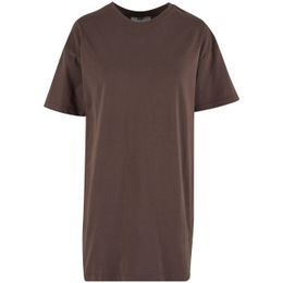 Shirtkleid DEF "DEF DEF Mini Kleider", Damen, Gr. XS, US-Gr&ouml;&szlig;en, choclate braun, 100% Baumwolle, unifarben, oversize, Rundhals, Kleider Shirtkleid