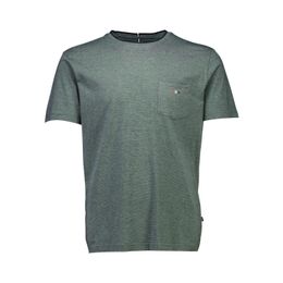 Kurzarmshirt Bison "T-Shirt (Kurzarm) Comfort Fit", Herren, Gr. XL, gr&uuml;n (army), Obermaterial: 100% Baumwolle, gestreift, l&auml;ssig geschnitten, Rundhals, Shirts