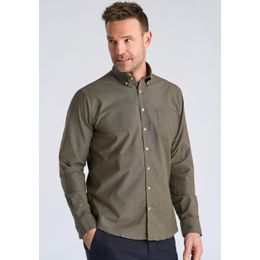 JACK'S INN 54 Businesshemd JACK&rsquo;S "Oxford-Hemd (Langarm) Regular Fit", Herren, Gr. L, Normalgr&ouml;&szlig;en, gr&uuml;n (army mix), Obermaterial: 97% Baumwolle, 3% Elasthan, Hemden