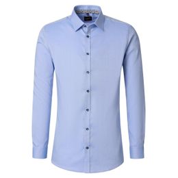 Businesshemd Venti "Venti Businesshemd uni", Herren, Gr. 38, Normalgr&ouml;&szlig;en, blau, 100% Baumwolle, unifarben, sehr figurbetont, Hemden