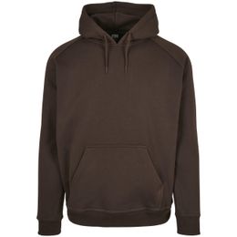 Rundhalspullover Urban Classics "Urban Classics Herren Blank Hoody", Herren, Gr. M, braun, 65% Baumwolle, 35% Polyester, unifarben, loose fit, ohne Ausschnitt, Pullover Rundhalspullover