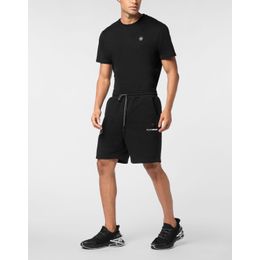 Bermudas Plein Sport "Scratch", Herren, Gr. 4XL, US-Gr&ouml;&szlig;en, schwarz (02, schwarz), Obermaterial: 87% Baumwolle, 13% Polyester, Hosen Bermudas