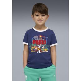 T-Shirt Puma "X PAW PATROL RINGER TEE", Jungen, Gr. 104, blau jewel, Jersey, Obermaterial: 100% Baumwolle, bedruckt, regular fit normal, Rundhals, Shirts T-Shirt, Regular Fit, Kurzarm, f&uuml;r Kinder, mit Rundhalsausschnitt