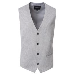 Anzugweste Venti "Venti Anzugweste uni", Herren, Gr. 50, hellgrau, 73% Polyester, 22% Viskose, 5% Elasthan, Westen Anzugweste