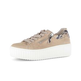 Sneaker Gabor "Sneaker low", Damen, Gr. 35,5, beige, Schuhe Sneaker