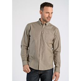 JACK'S INN 54 Businesshemd JACK&rsquo;S "Oxford-Hemd (Langarm) Regular Fit", Herren, Gr. L, Normalgr&ouml;&szlig;en, braun, Obermaterial: 98% Baumwolle, 2% Elasthan, Hemden