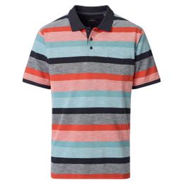 Poloshirt Casamoda "Casamoda Polo-Shirt gestreift", Herren, Gr. L, rot, 95% Baumwolle, 5% Elasthan, Shirts