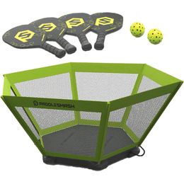 PaddleSmash Spielset mit Schl&auml;gern, Pickleball und Netzsystem faltbar 7-teilig - Spielsachen
