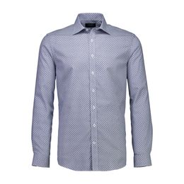 Businesshemd LINDBERGH "Business-Casual-Hemd (Langarm) Modern Fit", Herren, Gr. L, Normalgr&ouml;&szlig;en, navy, Obermaterial: 100% Baumwolle, Hemden