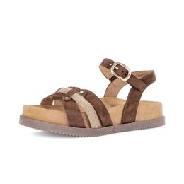 Riemchensandale Gabor "Riemchensandale", Damen, Gr. 37, braun, Schuhe Riemchensandale