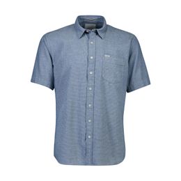 Kurzarmhemd Bison "Freizeithemd (Kurzarm) Regular Fit", Herren, Gr. L, Normalgr&ouml;&szlig;en, blau, Obermaterial: 100% Baumwolle, Hemden