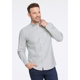 JACK'S INN 54 Businesshemd JACK&rsquo;S "Oxford-Hemd (Langarm) Regular Fit", Herren, Gr. 4XL, Normalgr&ouml;&szlig;en, lt army mix, Obermaterial: 97% Baumwolle, 3% Elasthan, Hemden