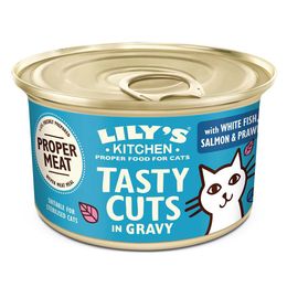 LILY'S KITCHEN Cat Tasty Cuts in Sauce Ozeanfisch Katzen-Nassfutter ohne Zuckerzusatz 24x85g
